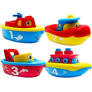 3 Bees & Me Bath Toys for Boys and Girls - Magnet Boat Set for Toddlers & Kids - Fun & Educational