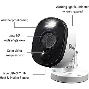 Swann Home DVR Security Camera System with 1TB HDD, 4 Channel 4 Camera, 1080p Full HD Video, Indoor or Outdoor Wired Surveillance CCTV, Color Night Vision, Heat Motion Detection, LED Lights, 445804