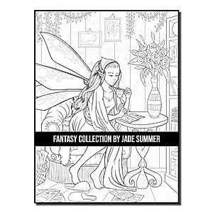 Fantasy Collection: An Adult Coloring Book with 100+ Incredible Coloring Pages of Mermaids, Fairies, Vampires, Dragons, and More!