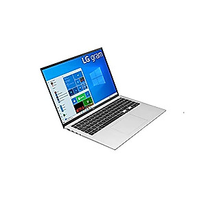 LG 2022 Gram 16" WQXGA IPS Ultralight Laptop Intel i7-1165G7 16GB LPDDR4 1TB NVMe SSD Iris Xe Graphics WiFi AX HDMI Thunderbolt 4 Webcam Backlit Full-Day Battery Silver Windows 10 Pro w/RE USB