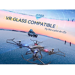 UranHub Drone with Camera for Adults HD 2K Live Video Drone for Beginners and Kids w/Gesture Control, Voice Control, Altitude Hold, Headless Mode, 2 Batteries, Compatible with VR Glasses