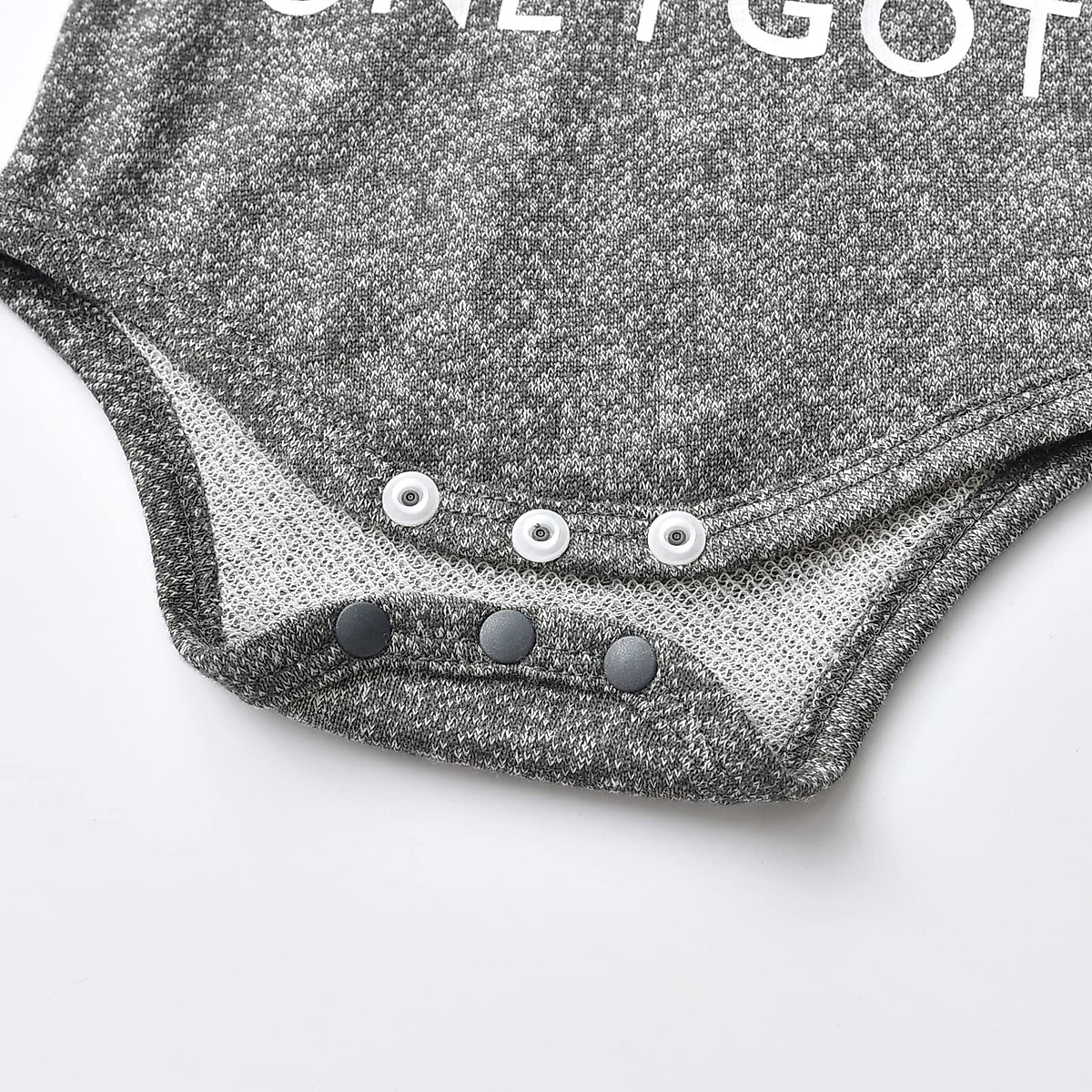 Acekoy Baby Boy Clothes Letter Print Sweatshirts Long Sleeve Tops Long Pants Outfit Fall Winter Infant Boy Hooded Clothe Set 6-9 Months Grey