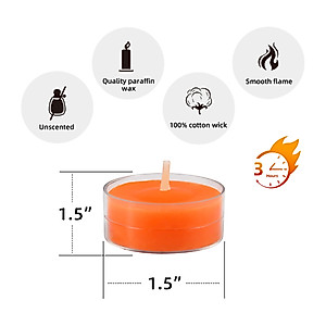 Jeco Inc. 12pk Pumpkin Spice Tealight Candles, 1.75&quotD x 0.75&Quoth, Orange, 12 Count