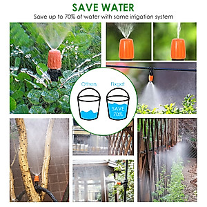 HAYIFTY Drip Irrigation Kit, 140 Feet Garden Irrigation System with Adjustable Nozzle Sprinkler Sprayer&Dripper Patio Plant Watering Kit M BLACK