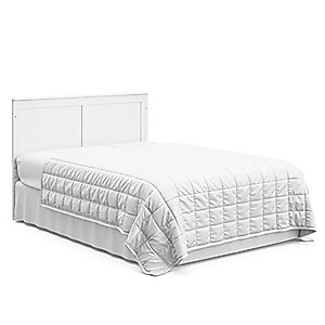 Storkcraft Alpine 5-in-1 Convertible Crib (White) – GREENGUARD Gold Certified, Converts to Toddler Bed and Full-Size Bed, Fits Standard Full-Size Crib Mattress, Adjustable Mattress Support Base