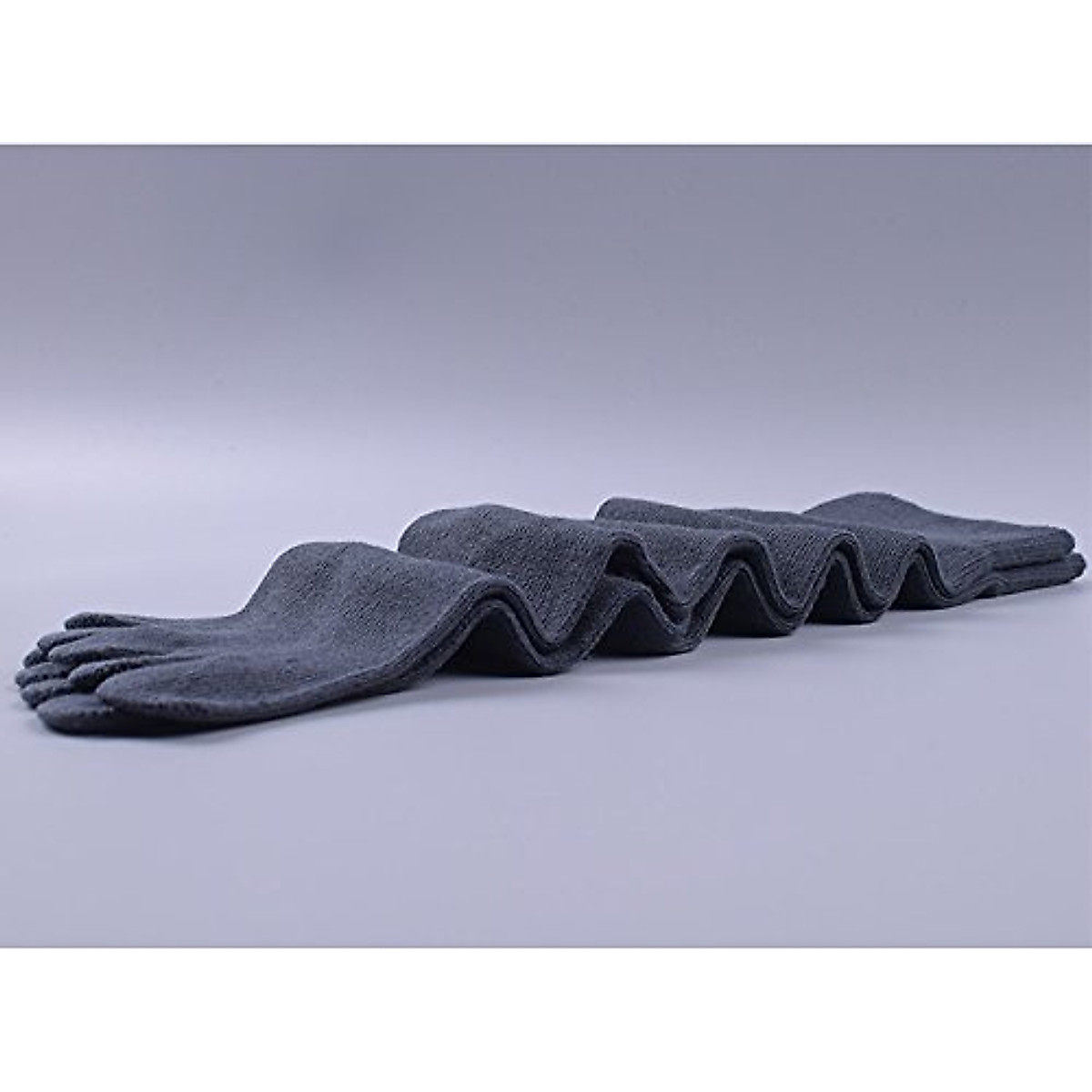 FeelMeStyle 5 Pack Men Boot Long Toe Socks Men's Cotton Leg Warmers Five Fingers Toe Socks