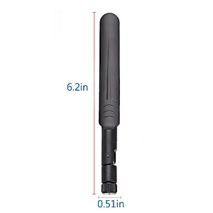 4G LTE Antenna, RHsia [2 Pack] 3G 4G LTE Dipole Antenna Wide Band 9dbi 700-2700Mhz Omni Directional Antenna with SMA Male Connector for CPE Router,Access Point,Wireless Rang Extender,IP Camera More