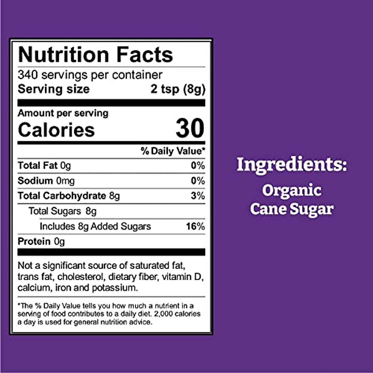 Wholesome Organic Cane Sugar, Fair Trade, Non GMO & Gluten Free, 10 Pound (Pack of 1) - Packaging May Vary