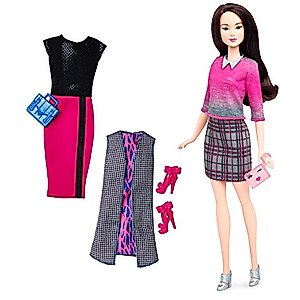 Barbie Fashionista Asian Doll with 2 Additional Outfits