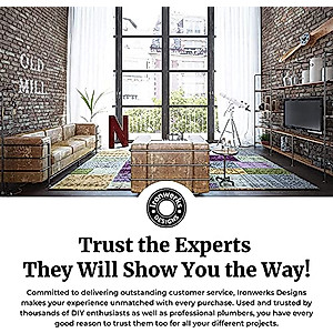 Ironwerks Designs 20" Urban Industrial Pipe Wall Rack - Clothing Rack, Closet Organization, Retail Display, Black