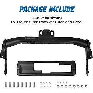 KKoneAuto Hitch Receiver and Bezel Class IV Compatible with 2011-2020 Grand Cherokee Trailer Tow Hitch Receiver 2 Packages Replacement for Part #82212180AD # 82212180AC