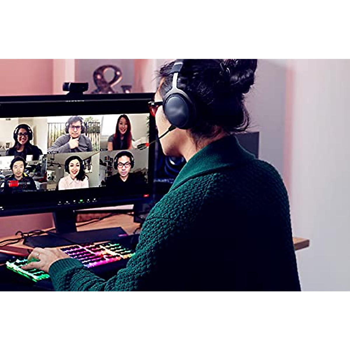 Microphone Replacement for Kingston HyperX Cloud II Wireless Gaming Headset, Detachable Mic Boom with LED Mute Indicator on PC PS5 PS4 Xbox Series X/S