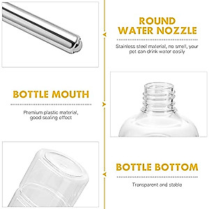 TEHAUX Parrot Water Feeder Pet Hanging Water Feeding Bottle No Drip Dispenser Pet Supplies with Stainless Steel Ball Nipple for Rabbits Guinea Pigs Hamsters Chinchillas 2pcs
