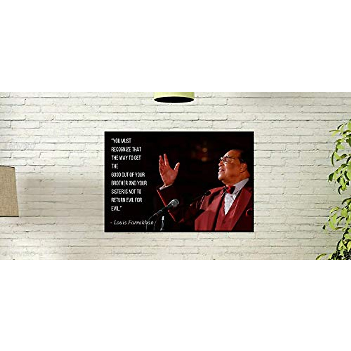 Louis Farrakhan Poster Quote "You must recognize that the way to get the good out of your brother and your sister" Motivational Educational Inspirational 12-Inches by 18-Inches Print Wall Art CAP00083