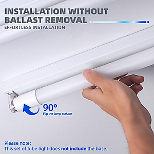 Barrina T8 Led Bulbs 4 Foot, Led Bulbs 4FT 5000K, Plug & Play or Ballast Bypass, Fluorescent Replacement, 18W 2300LM, Single-End & Dual-End, 16 Packs