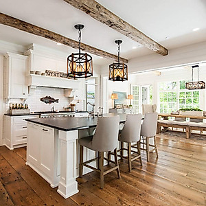 Eumyviv 2 Pack Clear Glass Lamp Shade with Crack Finish, Fixture Replacement Glass Globe or Lampshade with 1-5/8-Inch Fitter Opening A00014