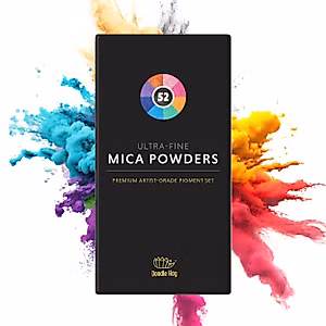 Chameleon Mica Powder for Epoxy Resin - 52 Colors Set - 0.10 Oz (3gr) - Mica Pigment for Resin Art, Soap Making, Epoxy, Slime & Candle Dye - Mica Powder, Lip Gloss, Eye Shadow