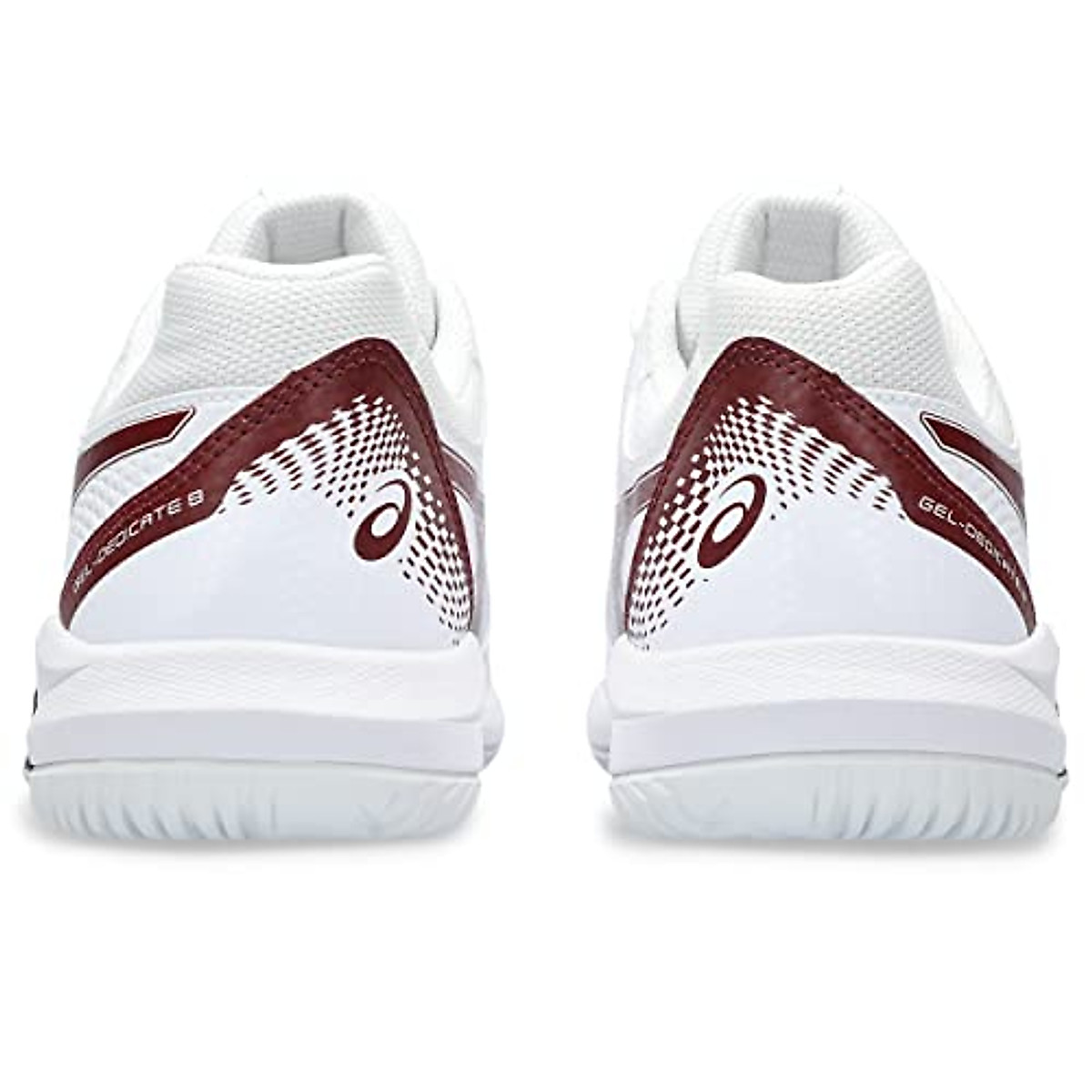 ASICS® GEL-Dedicate® 8 Tennis Shoes for Men – Synthetic Leather and Mesh Upper – EVA Midsole – Lace-up Closure White/Antique Red 10 D - Medium