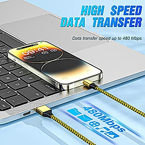 3 Pack [Apple MFi Certified] 6FT iPhone Charger USB Lightning Cable Fast Charging Nylon Braided Cord Compatible with iPhone 14/13/12/11 Pro Max/XS MAX/XR/XS/X/8/7/Plus/6S/6/SE/5S/iPad