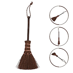Cabilock Tea Ceremony Brush Natural Whisk Sweeping Hand Handle Broom Soft Straw Broom for Indoor Outdoor Dustpan Keyboard Cleaning Tool