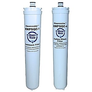 KleenWater Filter Replacement Set Compatible with Water Factory FM-2 CTO & CM-2 CTO 47-55708G2 & 47-55712G2, Made in USA