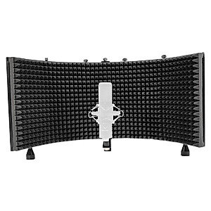Rockville ROCKSHIELD 3 Large Studio Mic Isolation Shield w/Sound Dampening Foam