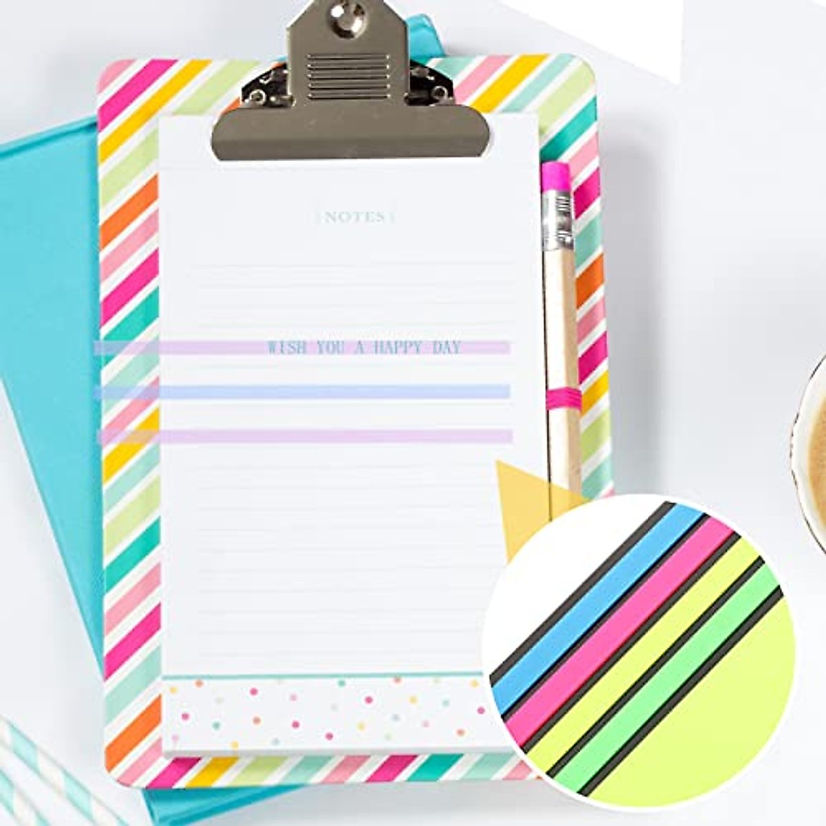 Tofficu 2 Boxes Sticky Note Pads Set Long Page Markers Index Tabs Colored Bookmarks Fluorescence Page Marker Style 2