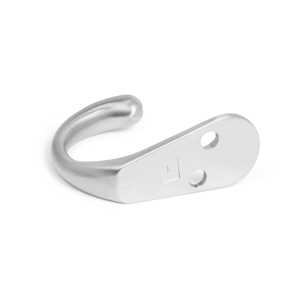 BIRDROCK HOME Simple Wall Mounted Single Hooks - 5 Pack - Single Kitchen Towel Hook - Small - Brushed Nickel Towel Robe Hat Coat Hook