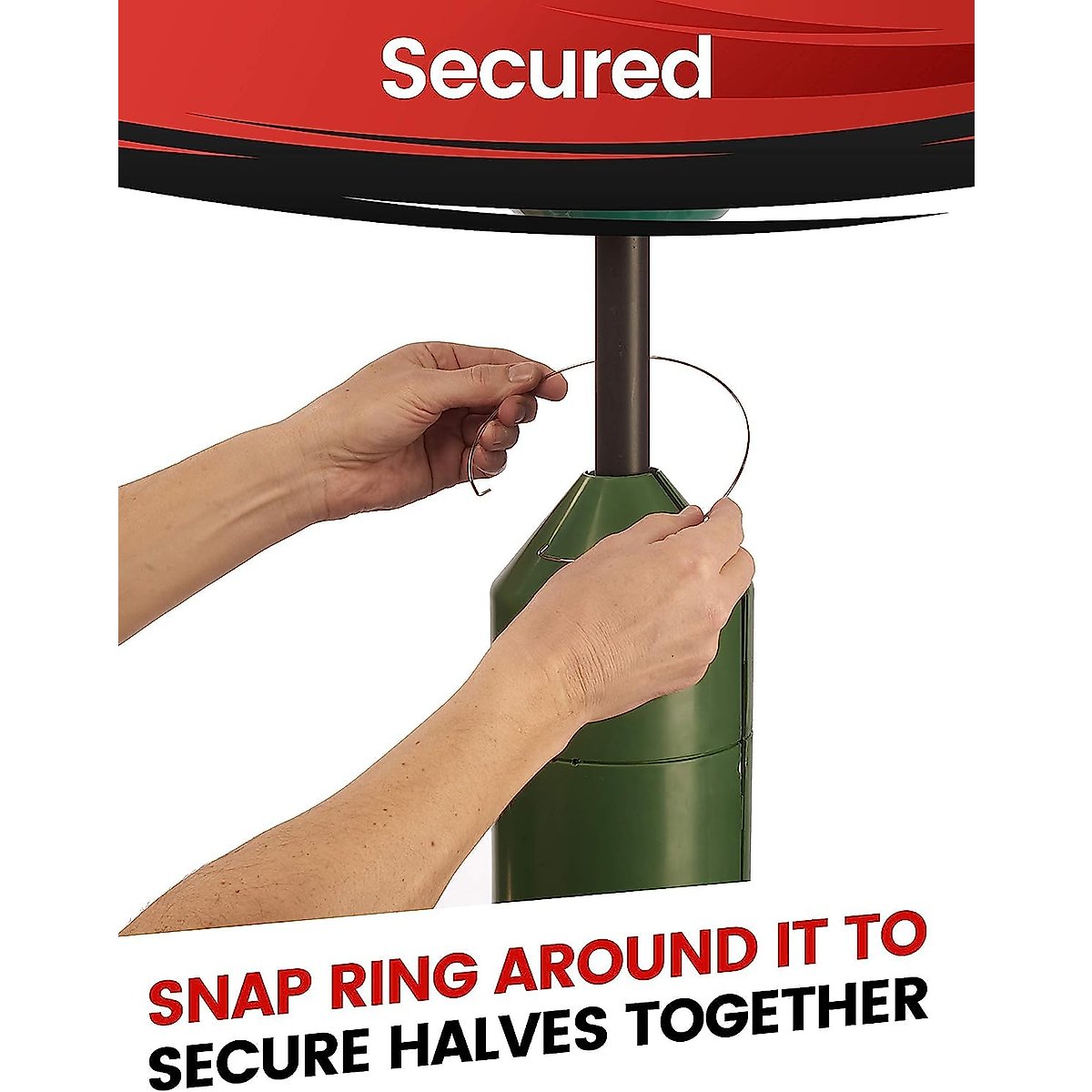 iPrimio 18" Squirrel Baffle - Easy Install Pole Wrap Around Baffle: Protect Hanging Bird Feeders, Squirrel Baffles for Bird Feeders, No Tool Install, Durable Weather Resistant, for Bird Feeder Poles