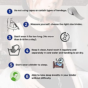 Wonababi Chest Binder Corsets, Binder Trans Ultra Flat Tank Top FTM Binder for Gynecomastia Compression Shirts Binder Chest