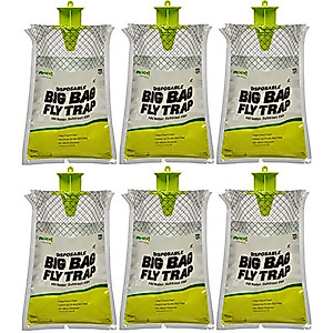 RESCUE! Big Bag Fly Trap – Disposable, Outdoor Use - 6 Traps