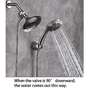 G-Promise Solid Metal Shower Arm Diverter for Hand Held Showerhead and Fixed Spray Head ∣ G 1/2 3-Way Bathroom Universal Shower System Replacement Part