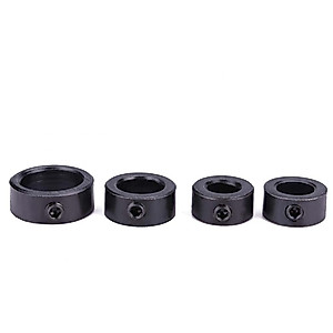 8Pcs Drill Stop Bit Collar Set Drill Bit Depth Stop Inner Diameter 3mm 4mm 5mm 6mm 8mm 10mm 12mm 16mm with Allen Wrench to Tighten The Stops Set-Screws