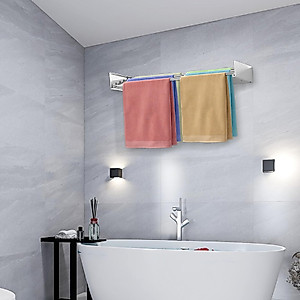 Hlimior Wall Mounted Drying Rack，Laundry Drying Rack Collapsible, 31.5" Wide Wall Mounted Drying Rack, 100% Aluminum Rods Space Saving Clothes Drying Rack for Laundry Room, 60 lb Capacity (White)