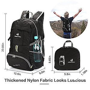 NEEKFOX Lightweight Packable Travel Hiking Backpack Daypack,35L Foldable Camping Backpack,Ultralight Outdoor Sport Backpack