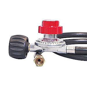 KIBOW 0~30PSI High Pressure Adjustable Propane Regulator with 4FT Hose-Type 1(QCC 1) Connection