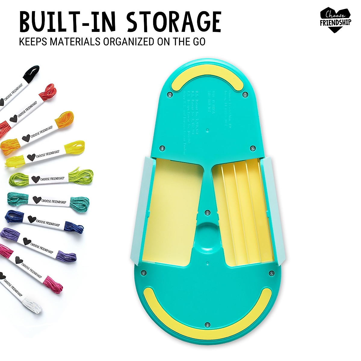 Choose Friendship, My Friendship Bracelet Maker® (New and Improved), an American Original | 20 Pre-Cut Threads - Up to 8 Bracelets | Craft Kit, Kids Jewelry-Making Kit, Gifts for Girls (Taffy)