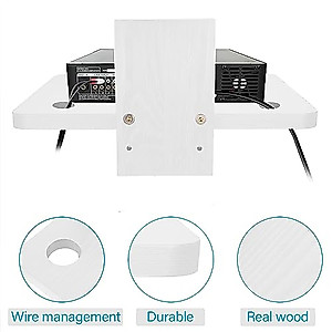 Siondoux Floating Entertainment Shelf - Wooden DVD & TV Shelf for Wall, Perfect for Projector, PS5, DVD Player, Game Console, Cable Box
