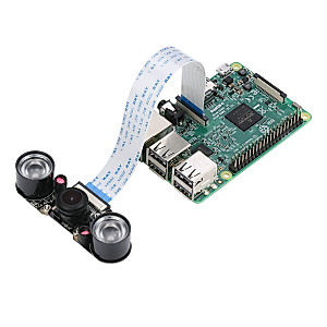 Raspberry Pi 4 Camera Fisheye Wide Angle 5MP 1080p Night Vision Camera Module for Raspberry Pi 4 Model B Raspberry Pi 3 Model B/B+