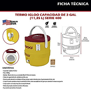Igloo 400 Series 3 Gallon, One Size, Red/Yellow