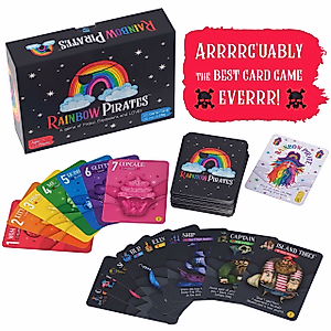 Rainbow Pirates - Fun Family Game for Kids, Teens & Adults, Rummy Style Card Game for 2-5 Players