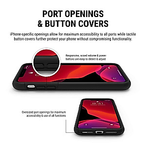 Incipio DualPro Dual Layer Case for Apple iPhone 11 Pro Max with Flexible Shock-Absorbing Drop-Protection - Black