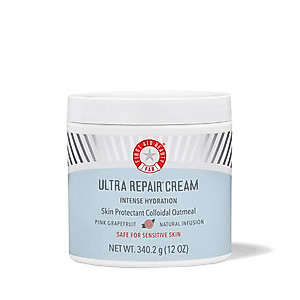 First Aid Beauty - Ultra Repair Cream, Intense Hydration Whipped Colloidal Oatmeal, Strengthens Skin Barrier in 7 Days & Helps Relieve Eczema, Luxury Face & Body Moisturizer, Grapefruit Scent, 12 oz