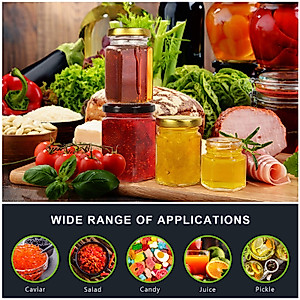 Hexagon Glass Jars with Black Lids, 20pcs 6oz Canning Jars for Jam Honey Jelly Candy Candle Wedding Favors Baby Shower Favors Spice Jars Crafts with 40 chalkboard stickers and one pen for labeling