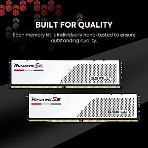 G.SKILL Ripjaws S5 Series (Intel XMP 3.0) DDR5 RAM 32GB (2x16GB) 5200MT/s CL36-36-36-83 1.20V Desktop Computer Memory UDIMM - Matte Black (F5-5200J3636C16GA2-RS5K)