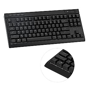 Portable RGB Gaming Mechanical Keyboard,Rainbow LED Backlit Keyboard,Wired Gaming Keyboard,N‑Key Rollover Suspension Keycap,87 Keys RGB Gaming Keyboard for PC Computer Gamer