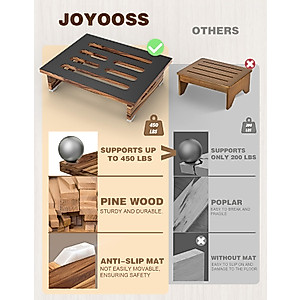 JOYOOSS Wooden Step Stool For Bed, Small Step Stool For Bed Steps For High Beds For Adults Wooden Step Stool For Adults, Step For Bed Wooden Foot Stool for Bathroom, Bedroom, Kitchen & Bedside Support