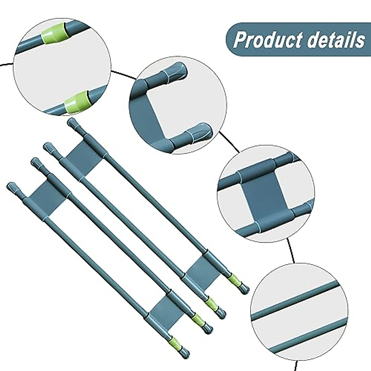 Rhitchy Double Rv Refrigerator Bars: 4 Sets Adjustable Spring Tension Fridge Rod Rv Refrigerator Accessories for Holding Food Drinks in Place, 15.8-27.6 Inch