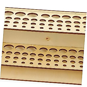 Display Holes Wood Organizers Storage Supply Home Marker Rack Model Painting Wall for Painters Artist Holders Household Rustic Wooden Brush Markers Container Tools