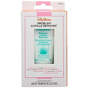 Sally Hansen Problem Cuticle Remover™, Eliminate Thick & Overgrown Cuticles, 1 Oz, Cuticle Remover Cream, Gel, Ph Balance Formula, Infused with Aloe Vera to Soothe and Condition